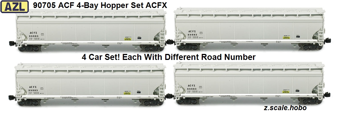 AZL 90705 Z ACFX Hopper Cars: z.scale.hobo