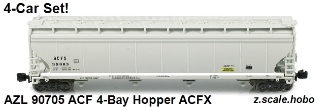 AZL 90705 Z ACFX Hopper Cars: z.scale.hobo