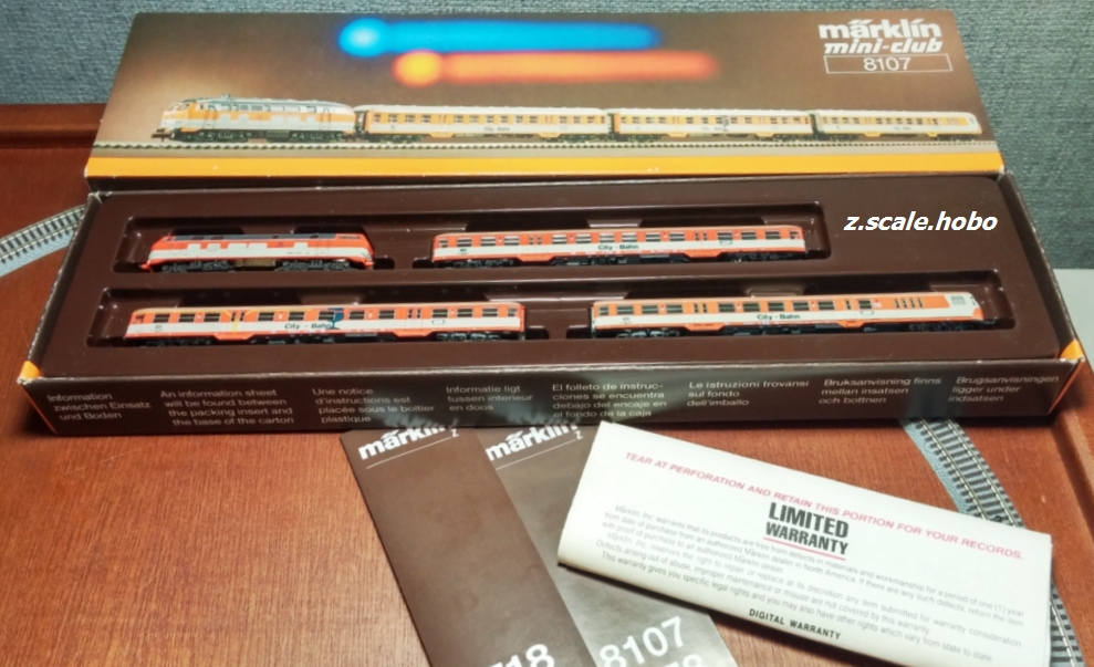 Marklin 8107 Commuter Train Set City Bahn: z.scale.hobo